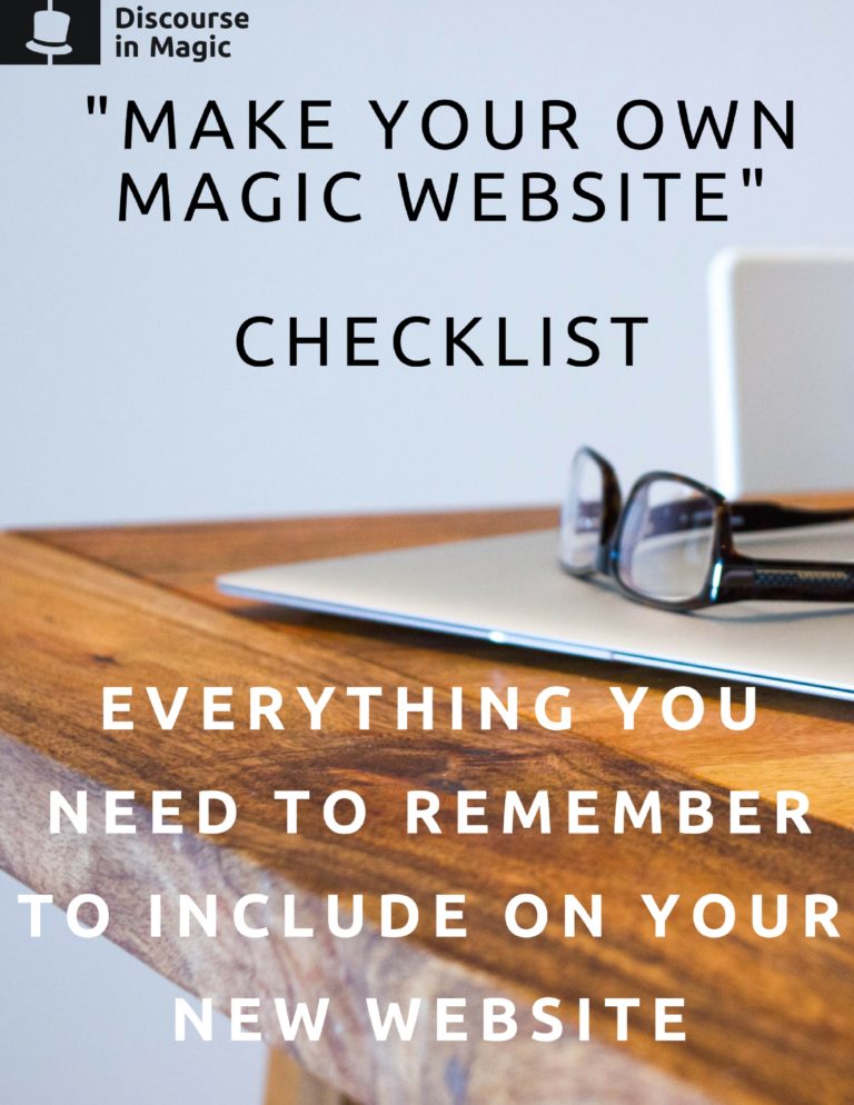 How to Make a Beautiful Magician Website Easily – Discourse in Magic